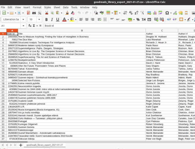 How to export your GoodReads data as CSV – Aaro Salosensaari – Homepage
